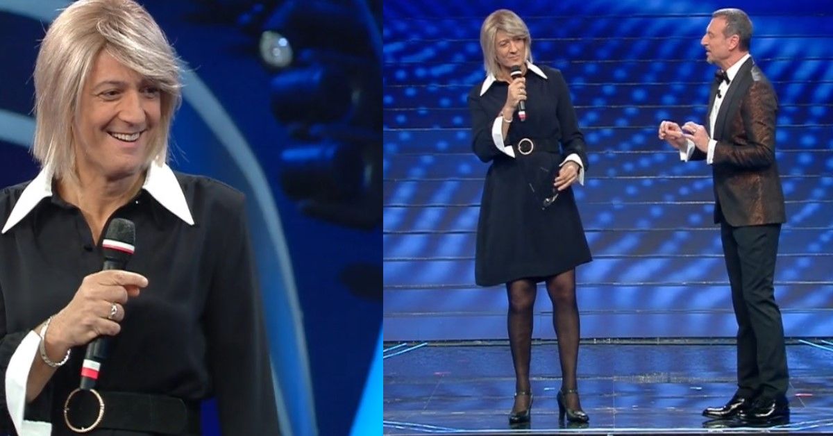 Fiorello mantiene la promessa e si traveste al festival di Sanremo da ...