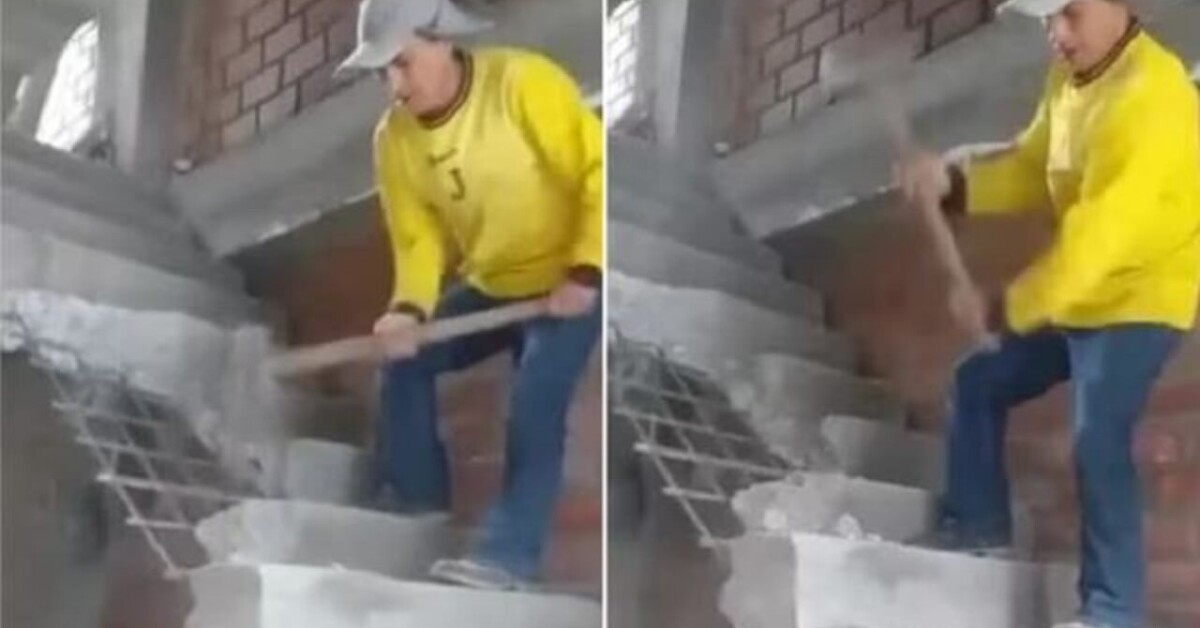 Non lo pagano e il muratore distrugge la stessa scala che aveva ...