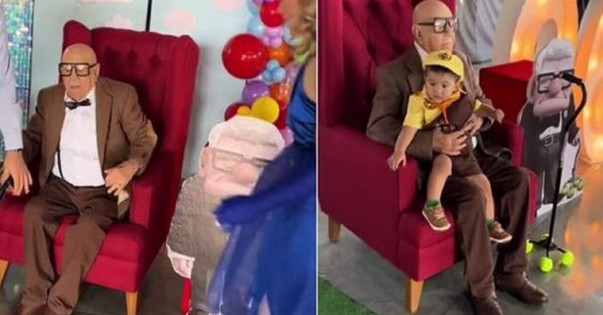 Nonno festeggia i suoi 96 anni con una festa a tema “Up”. Il tenero video