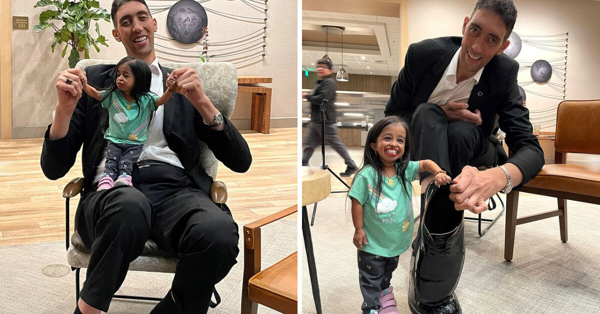 L’incontro straordinario tra la donna più bassa del mondo e l’uomo con ...